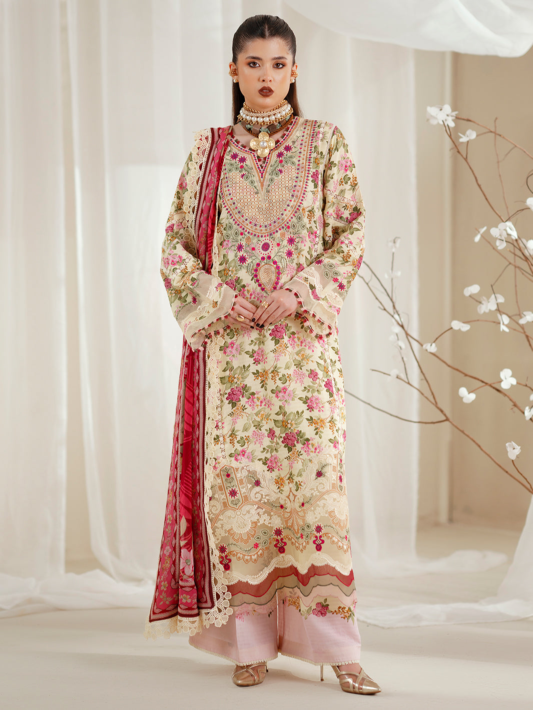 1107-A | Unstitched – BIN ILYAS